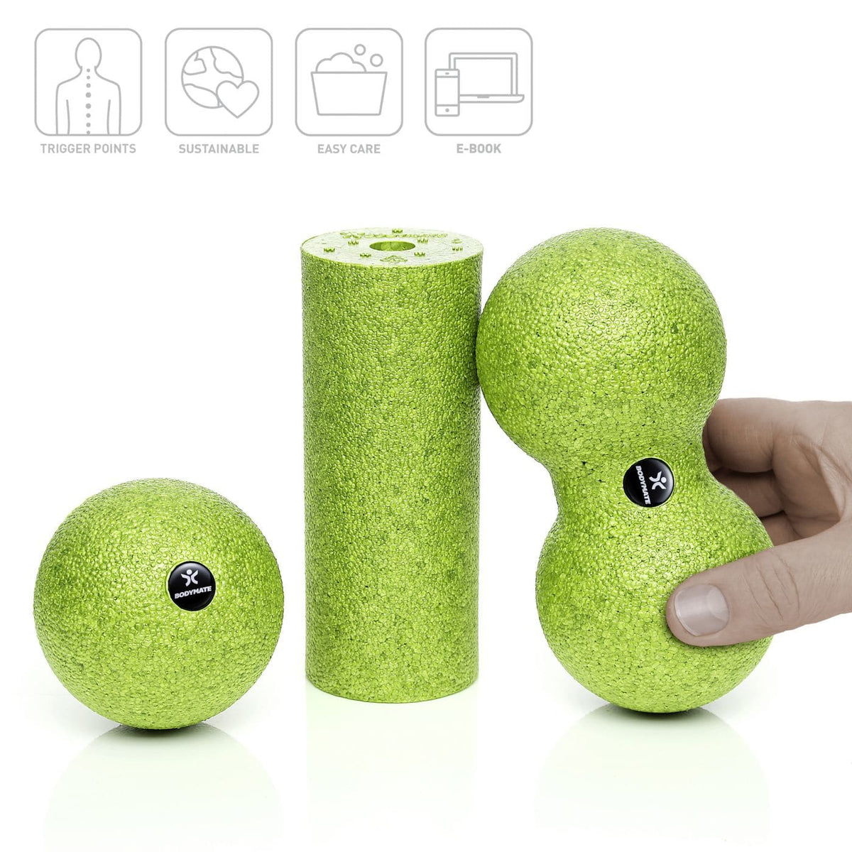 Faszien-Set Mini (Rolle, Ball & Duo-Ball) für Reisen | BODYMATE ...