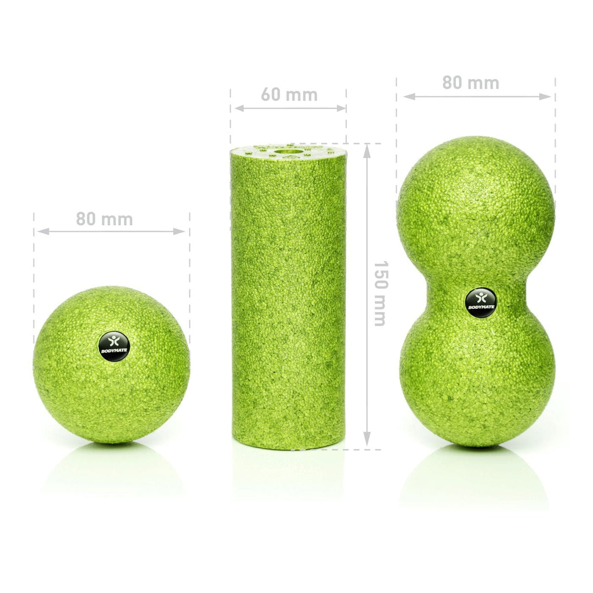 Faszien-Set Mini (Rolle, Ball & Duo-Ball) für Reisen | BODYMATE ...